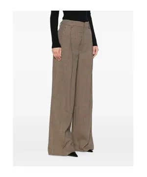 THE SEAFARER Sascia Checked Wide-leg Pants