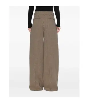 THE SEAFARER Sascia Checked Wide-leg Pants