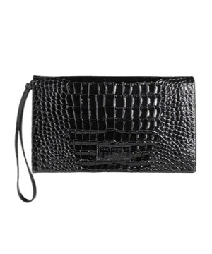 MAISON MARGIELA Large Crocodilepattern Clutch Bag - Black