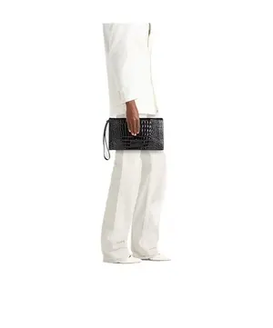 MAISON MARGIELA Large Crocodilepattern Clutch Bag