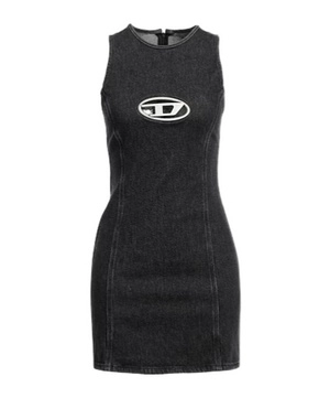 DIESEL® Denim Sleeveless Fitted Dress - Black