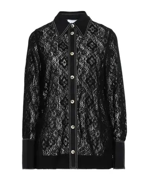 GANNI Twotone Longsleeve Shirt - Black
