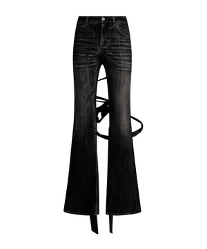 Balenciaga Simple Flared Pants - Black