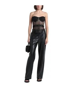 Dolce & Gabbana Solid-colored Fishnet Sleeveless Crop Top