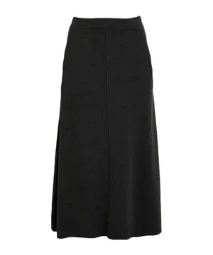 Max Mara Minimalist Knit Midi Skirt - Black