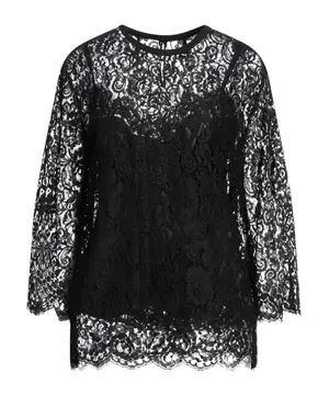 Dolce & Gabbana Solid-colored Lace Top - Black