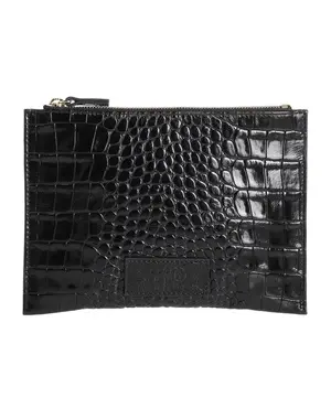 MAISON MARGIELA Crocembossed Clutch - Black