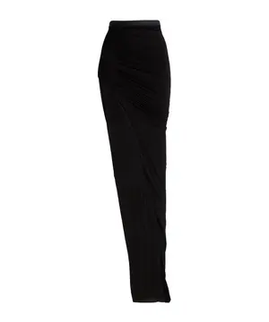 Rick Owens Solidcolor Irregularhem Skirt - Black