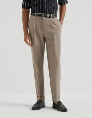 Brunello Cucinelli Mouliné Pleated Trousers