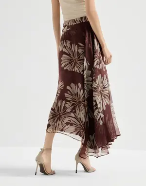 Brunello Cucinelli Bloom Printed Skirt