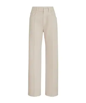Brunello Cucinelli Dyed-denim Contemporary Loose Trousers - Nude