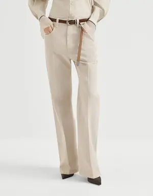 Brunello Cucinelli Dyed-denim Contemporary Loose Trousers