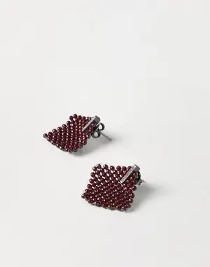 Brunello Cucinelli Hematite And Sterling Silver Earrings