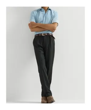 Brunello Cucinelli Virgin-wool Mouliné Twill Trousers With Pleat