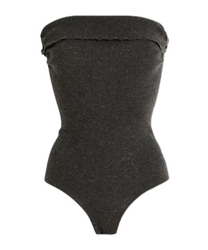 Brunello Cucinelli Solid Colour Strapless Bodysuit - Black