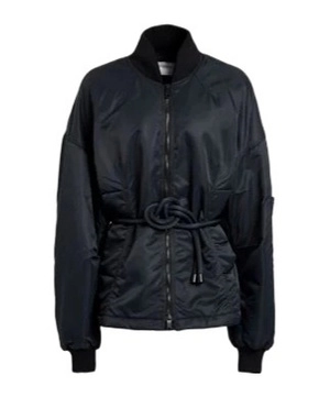 Sportmax Simple Solid Color Flight Jacket - Black