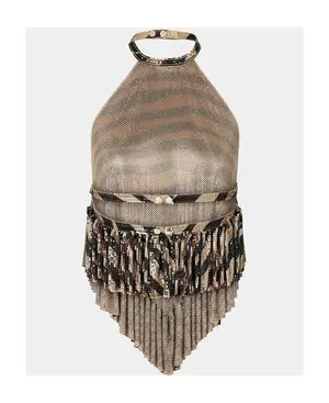 Rabanne Tiger Printed Sleeveless Top