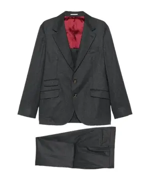 Brunello Cucinelli Single-breasted Suit - Black