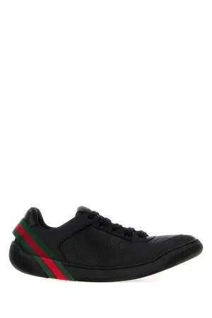 Gucci Leather And Fabric Screener Sneakers