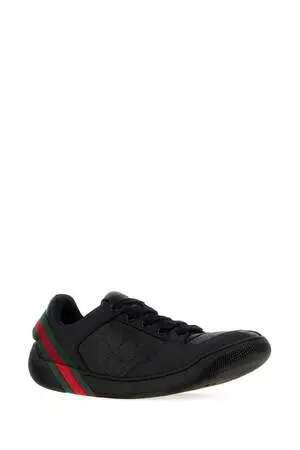 Gucci Leather And Fabric Screener Sneakers