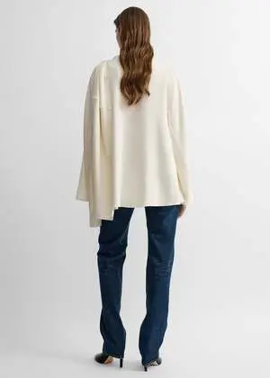 TOTEME Asymmetric Draped Cady Blouse