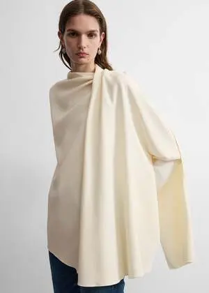 TOTEME Asymmetric Draped Cady Blouse