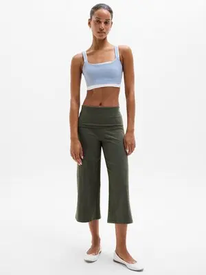 Athleta Eternity Rib Crop Wide Leg - Jungle