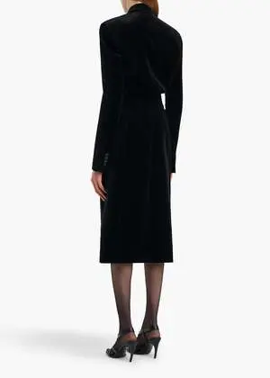 Khaite Rolon Coat In Velvet