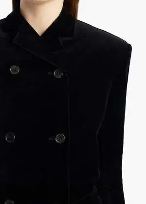 Khaite Rolon Coat In Velvet