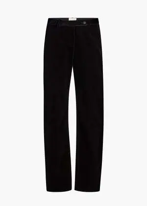 Khaite Hunter Pant In Velvet - Black
