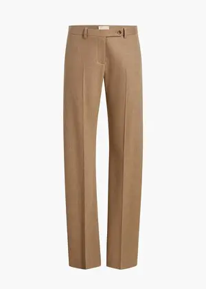 Khaite Hunter Velvet Trousers - Desert Sand