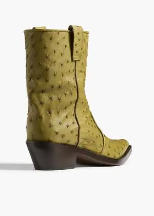 Khaite Clive Ankle Boot In Ostrich