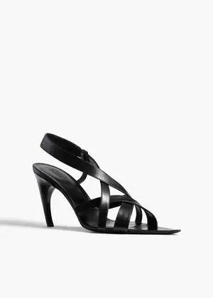 Khaite Sadie Sandal In Glazed Leather