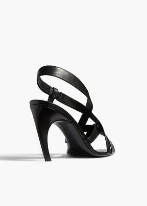 Khaite Sadie Sandal In Glazed Leather