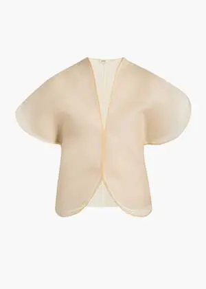 Khaite Briar Silk Organza Top - Champagne