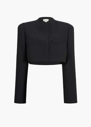 Khaite Samo Jacket In Crepe - Black