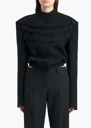 Khaite York Jacket With Cord Embroidery