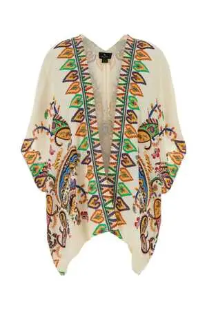 Etro Printed Viscose Cape - Multicolor