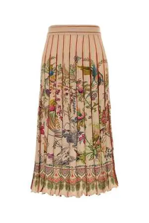 Etro Printed Polyester Blend Skirt - Multicolor