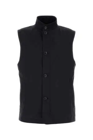 Zegna Midnight Polyester Motorin Sleeveless Jacket - Blue