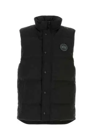 Canada Goose Cotton Blend Garson Sleeveless Down Jacket - Black