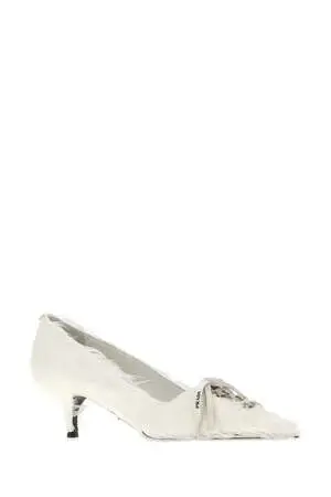 Prada Embellished Satin Pumps