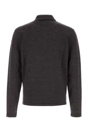 LEMAIRE Chocolate Wool Polo Shirt
