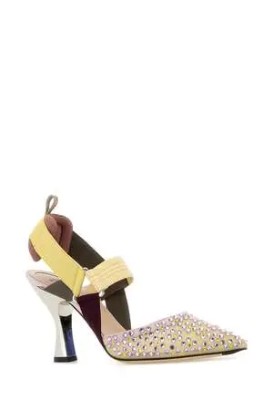 Fendi Mesh And Fabric Colibrì Pumps - Multicolor