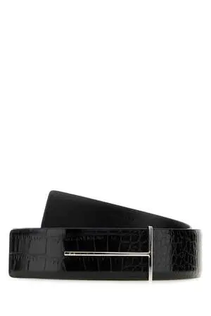 TOM FORD Leather Reversible Belt - Black