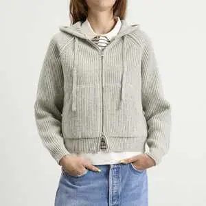 DUNST Hooded Knit Cardigan