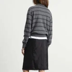DUNST Collared Striped Sweater