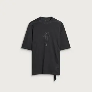 Rick Owens Jumbo Logo T -shirt - Faded Black/silver
