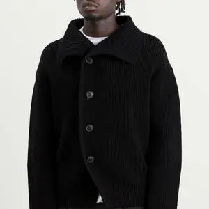 Dries Van Noten Marino Button Knitted Bomber Jacket