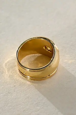 Free People Orbit Stone Pinky Ring - Gold/topaz